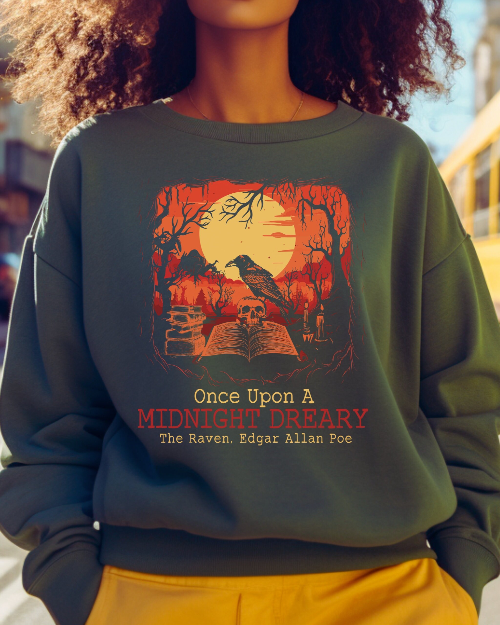 Edgar Allan Poe Sweatshirt, Dark Academia Sweater, Gift for Poet ...