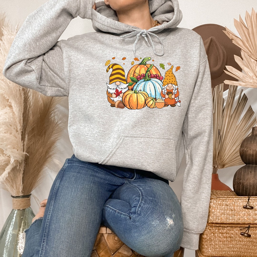 Thanksgiving Gnome Fall Hoodie Halloween Cute Hoodie Womens - Etsy