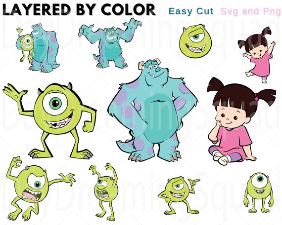 Layered Svg Bundle Svg Monster Cricut File Monsters Svg - Etsy