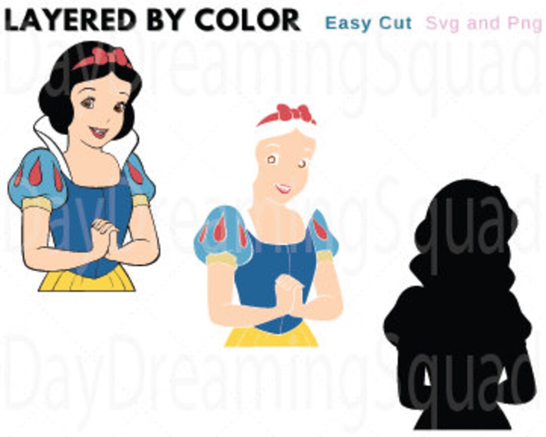 SVG en capas, paquete svg, princesa svg, descarga digital, archivo ...