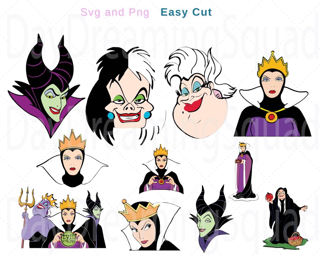 Evil Queen Bundle Svg, Svg and Png Bundle, Villain Svg, Svg, Evil Queen ...