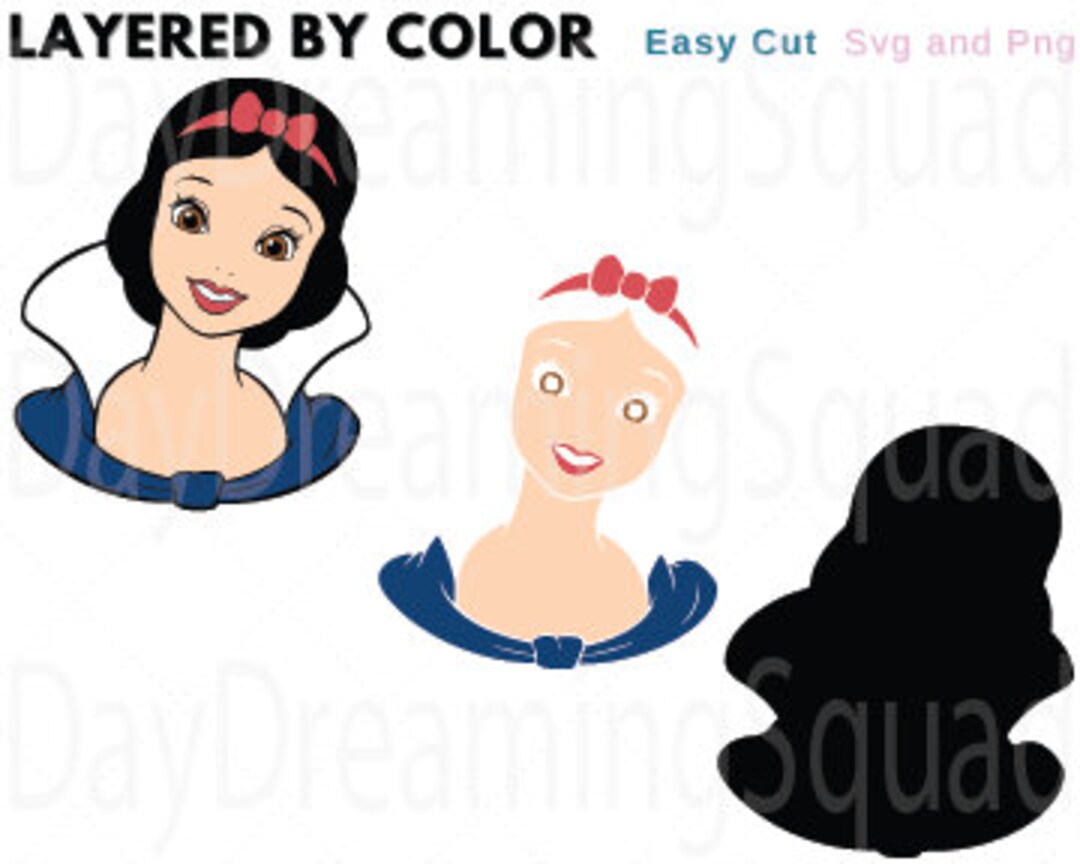 SVG en capas, paquete svg, princesa svg, descarga digital, archivo ...