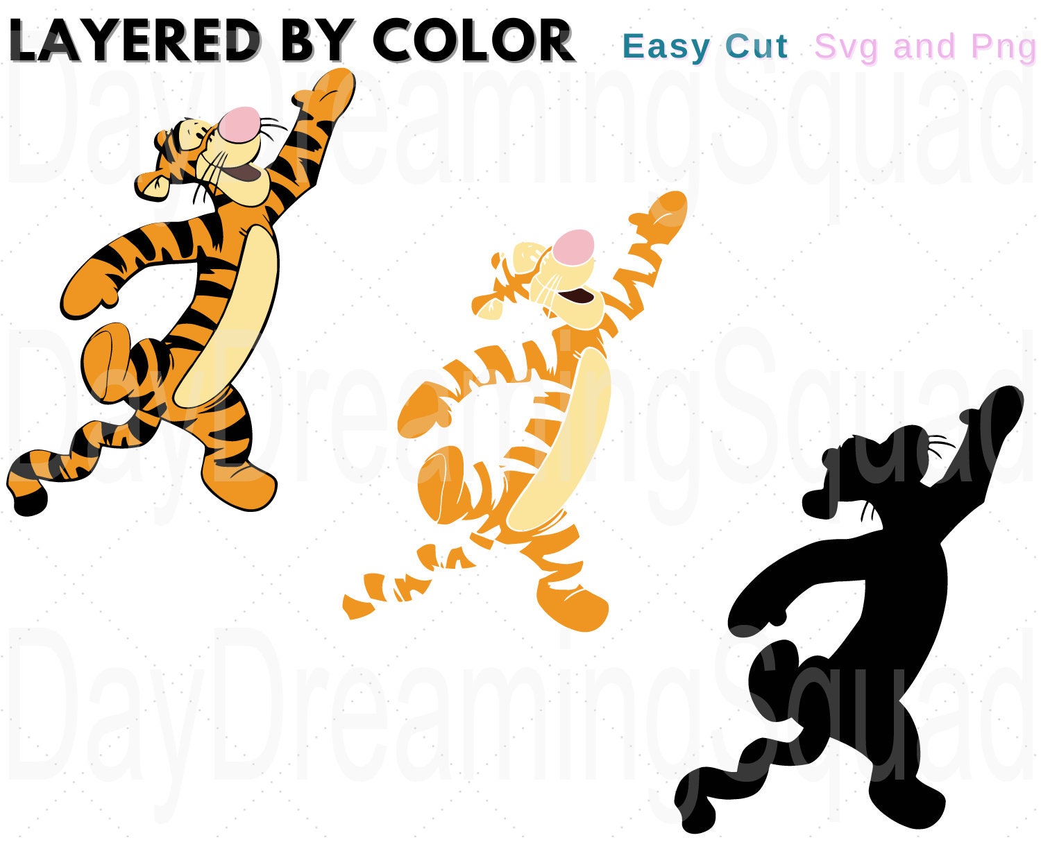 Tigger Bouncing Silhouette