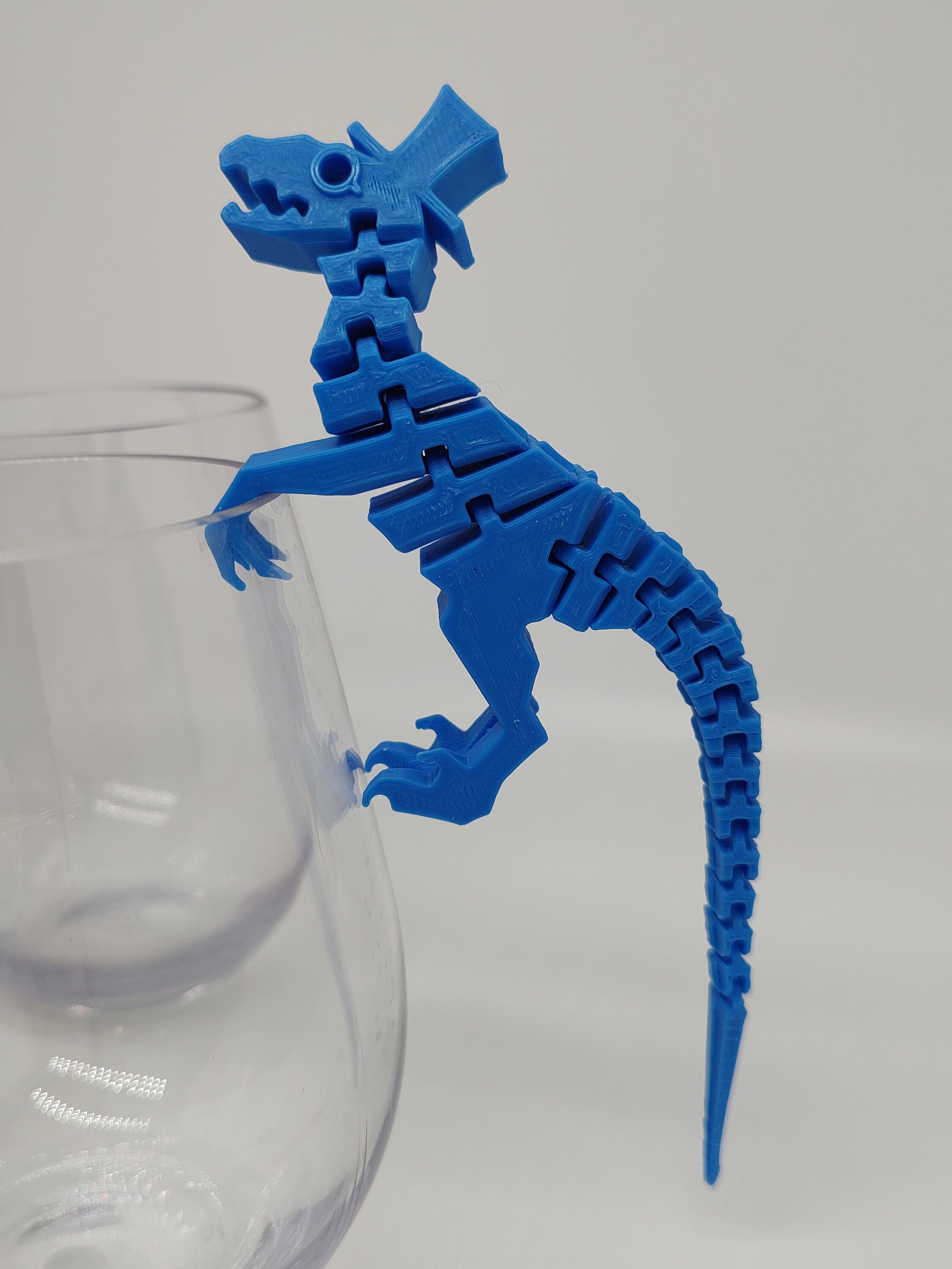 Party Raptor 3D Printed Articulated Raptor Wine Glass / Glass Decor ...