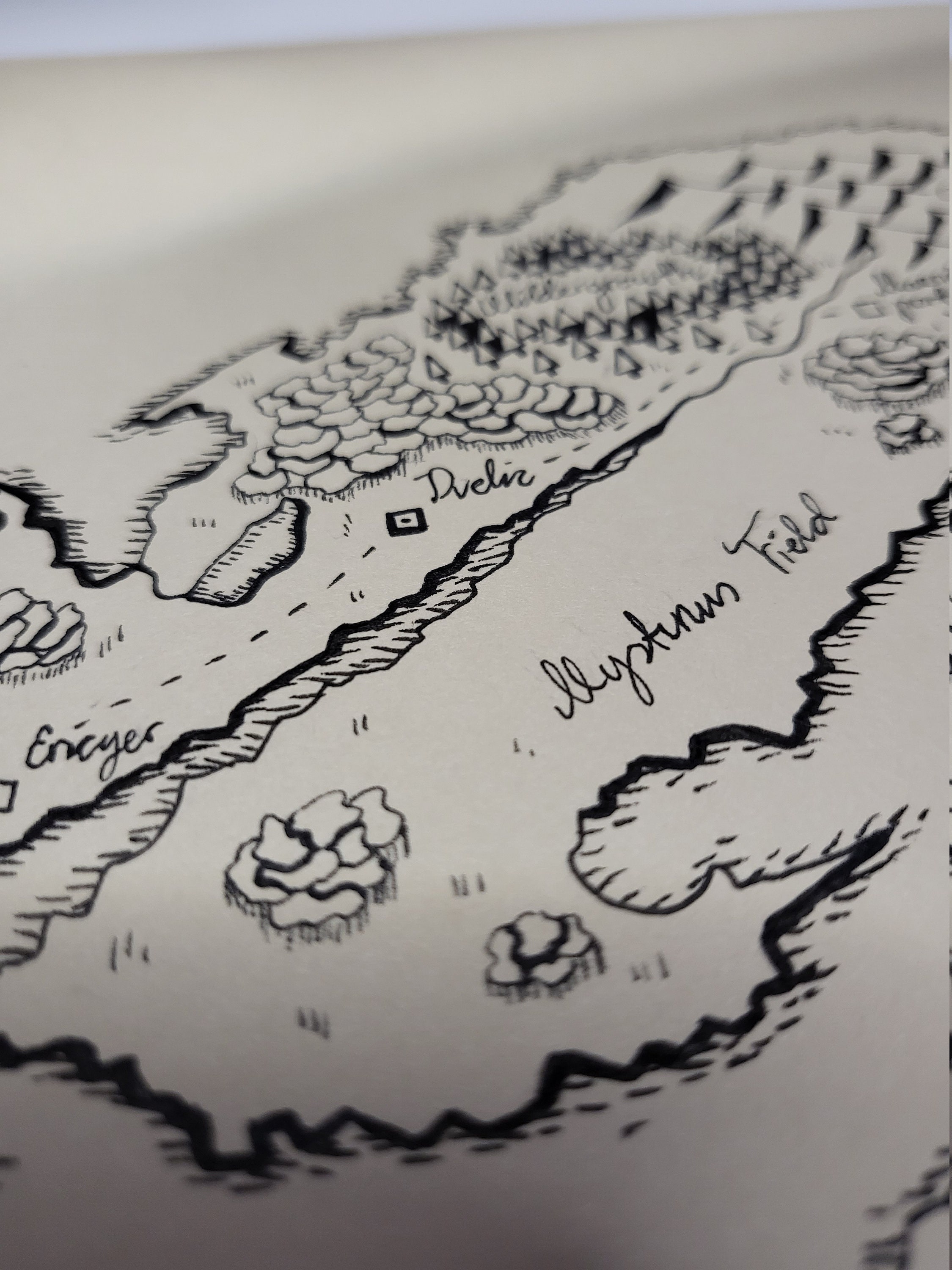 A4 Custom Hand Drawn Fantasy Map digital Scan - Etsy