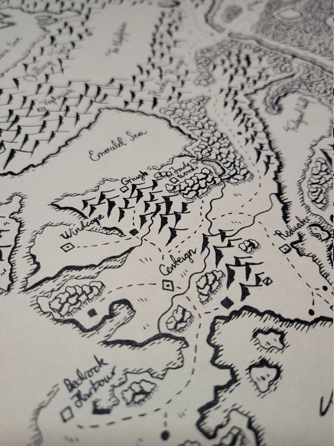 A4 Custom Hand Drawn Fantasy Map - Etsy