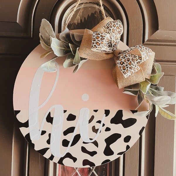 Leopard Door Hanger - Etsy
