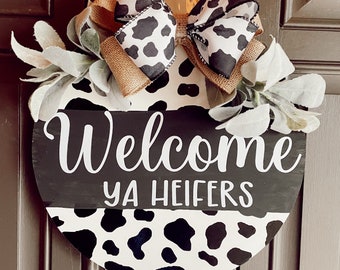 Welcome Heifers Door Sign - Etsy