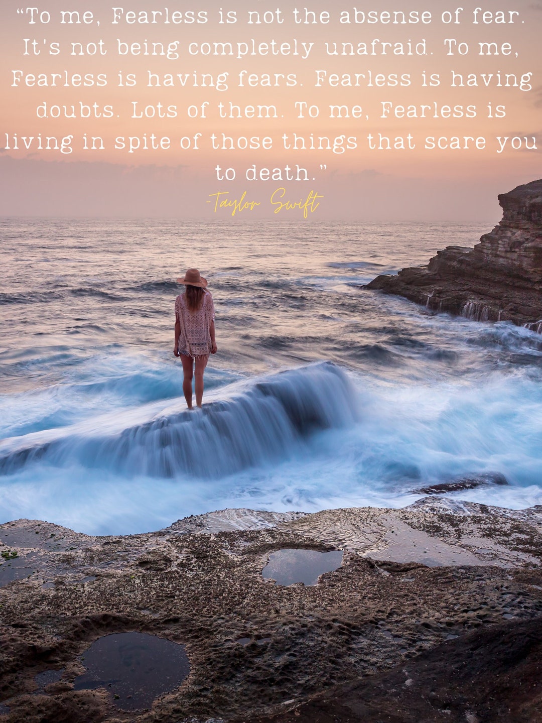 Taylor Swift Fearless Quote Poster - Etsy