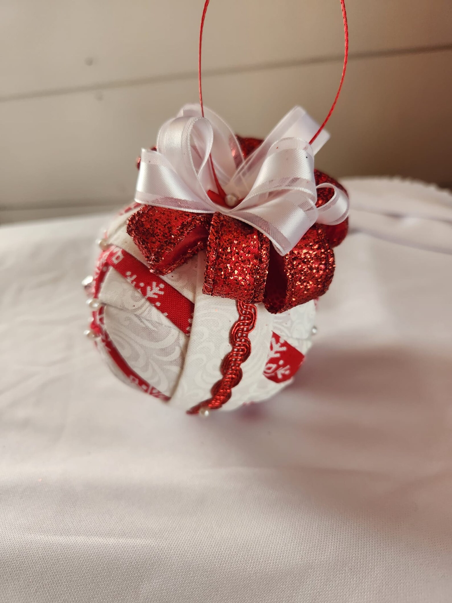 Red Snowflake Christmas Ornament - Etsy