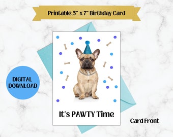 French Bulldog Birthday Card - Etsy