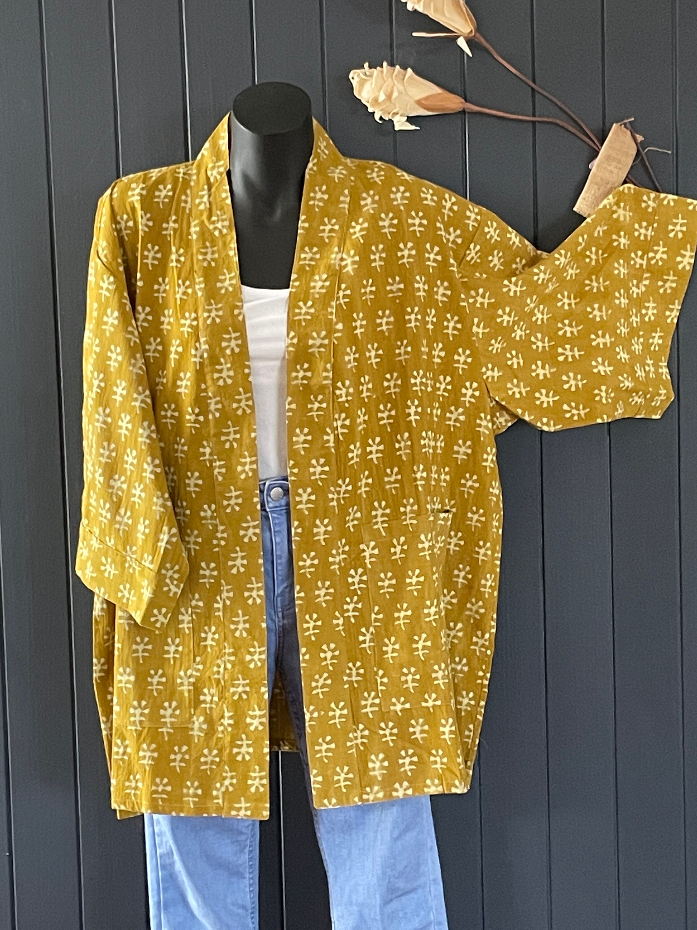 Hand Block Printed Cotton Kimono Beautiful Cotton Kimono - Etsy