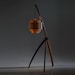 Wood Walnut Floor Lamp, Custom Design Lamp and Lighting, Mid Century ...