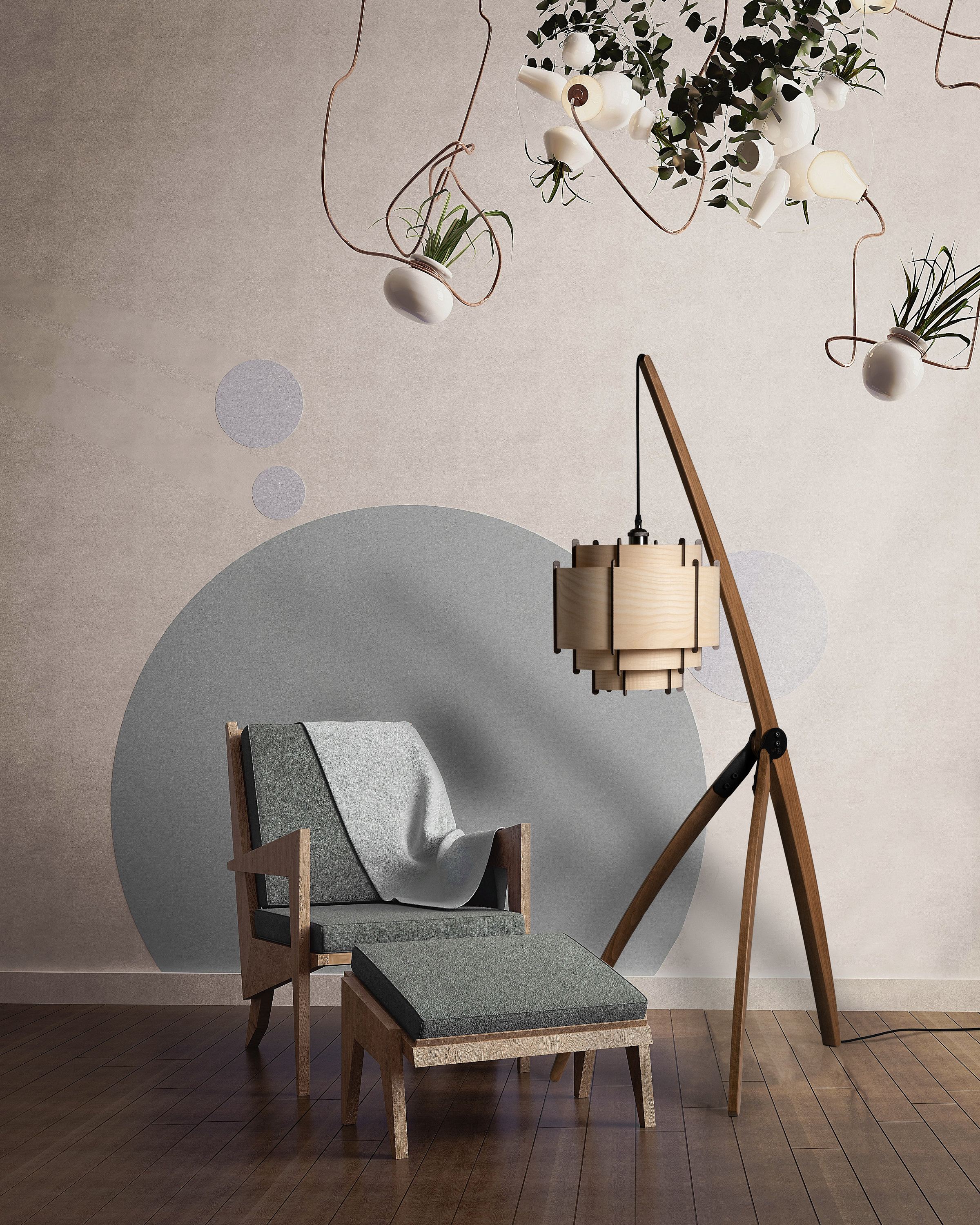 Wood Floor Lamp, Custom Design Lamp and Lighting, Mid Century Modern ...