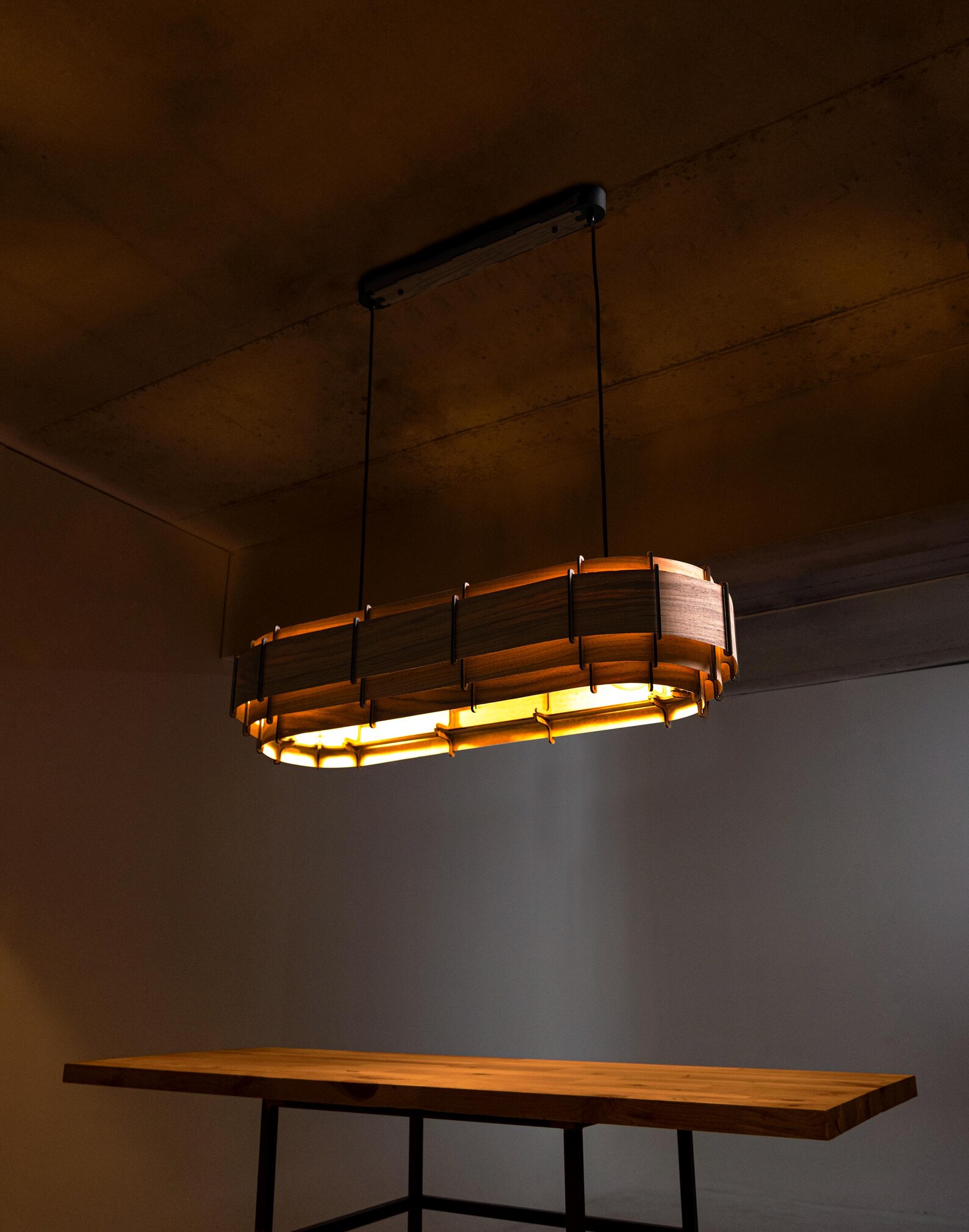 Wood Walnut Pendant Light | Handmade Lamp | Ceiling Lamp | Home Decor ...