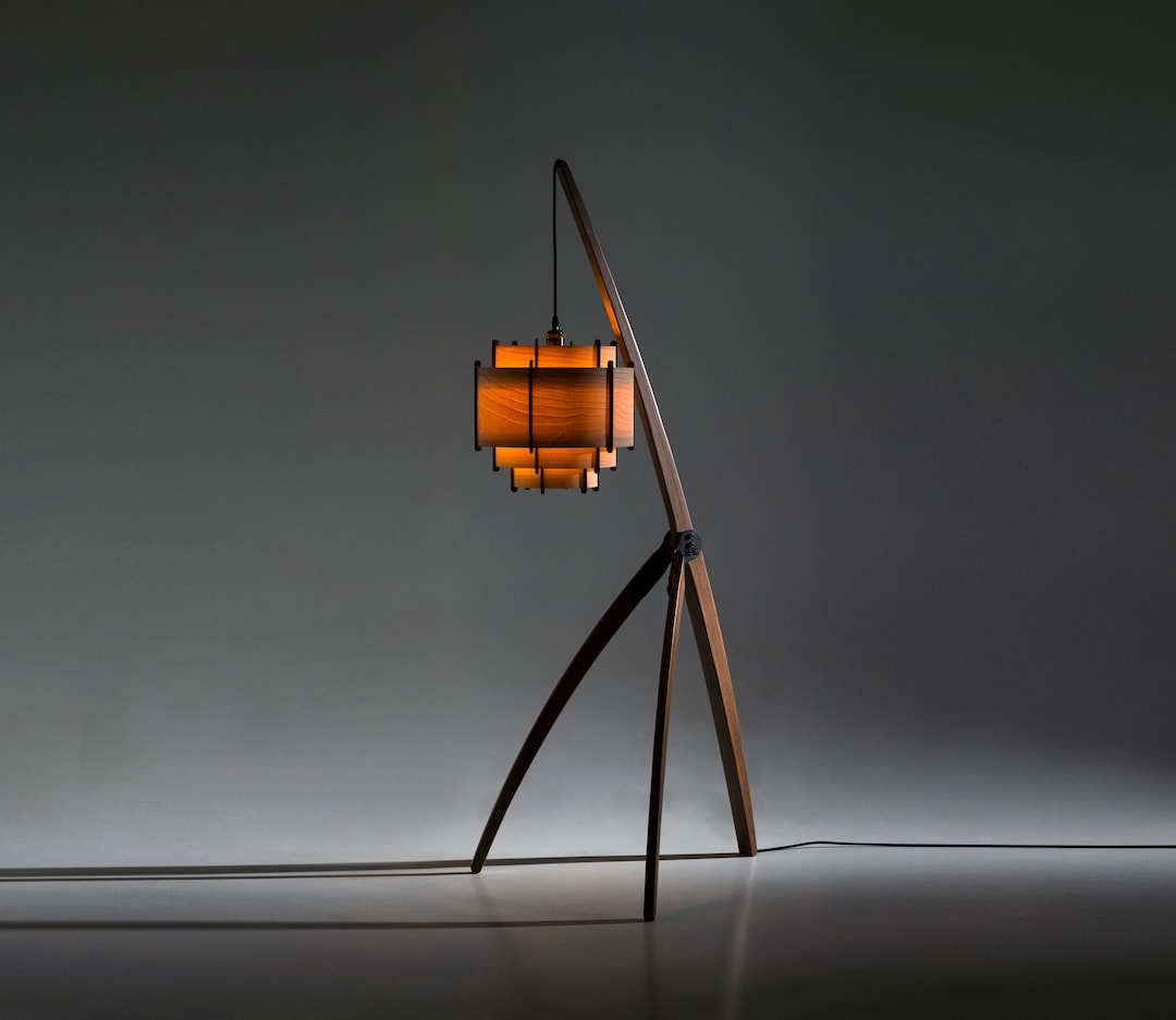 Wood Floor Lamp, Custom Design Lamp and Lighting, Mid Century Modern ...