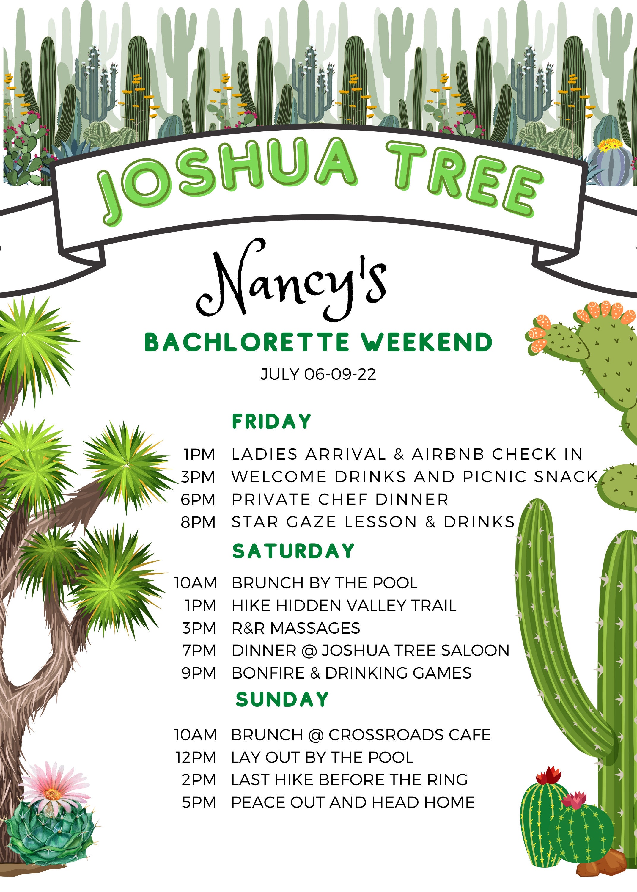 Paper & Party Supplies Dirty Minds Joshua Tree Bachelorette Invitation ...