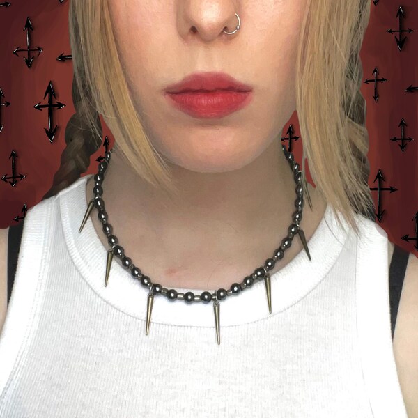 Spiked Choker - Etsy