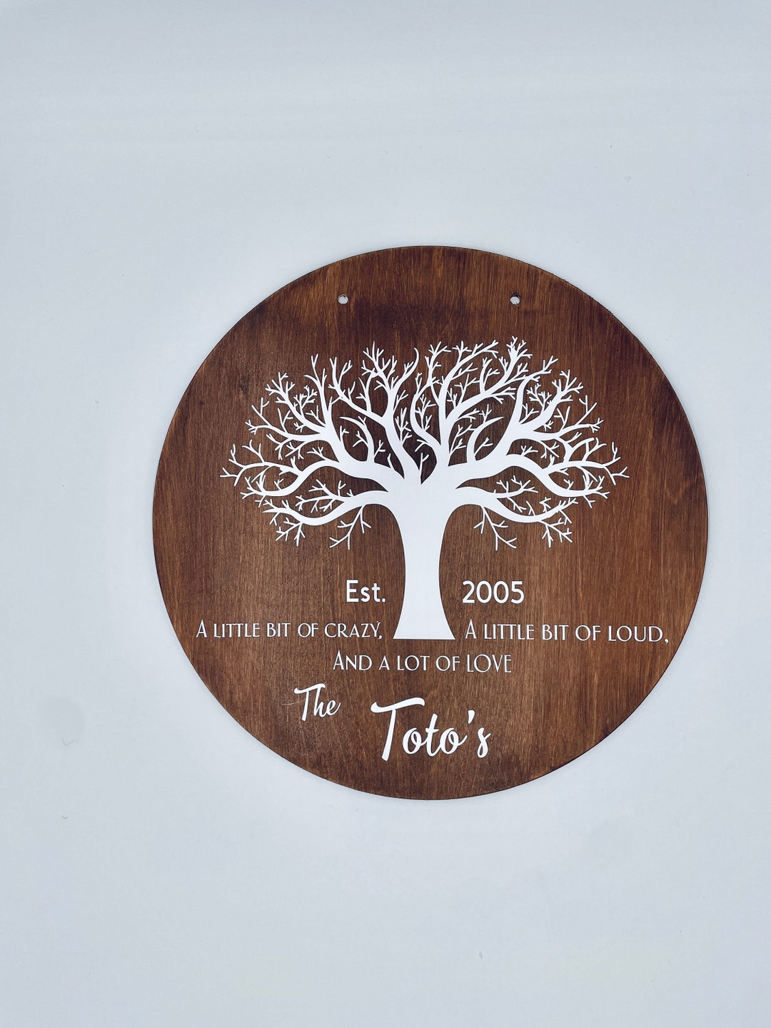 Personalized Family Tree Wooden Sign Circular Wooden Sign Personalized ...