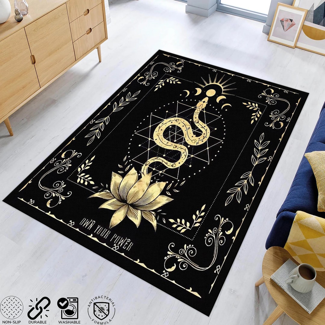 Snake Rug Witchy Rug Gothic Rug Goth Rug Halloween Rug - Etsy