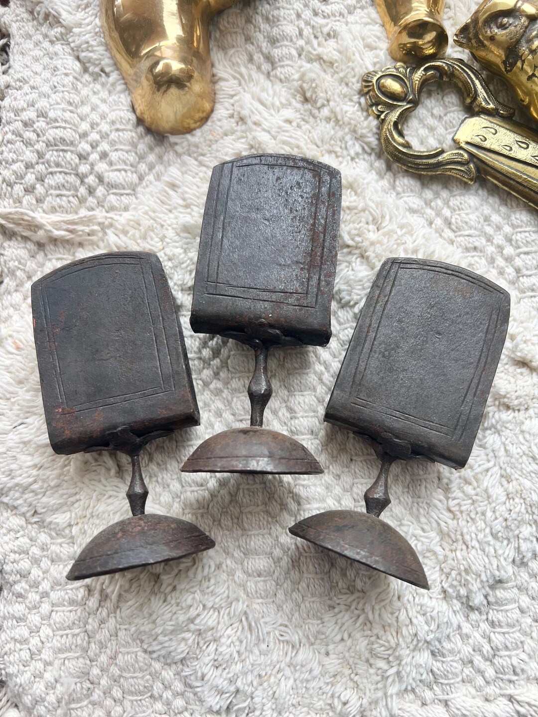 Set of 3 Antique Cast Iron Rustic Match Box / Menu / Card Holder - Etsy