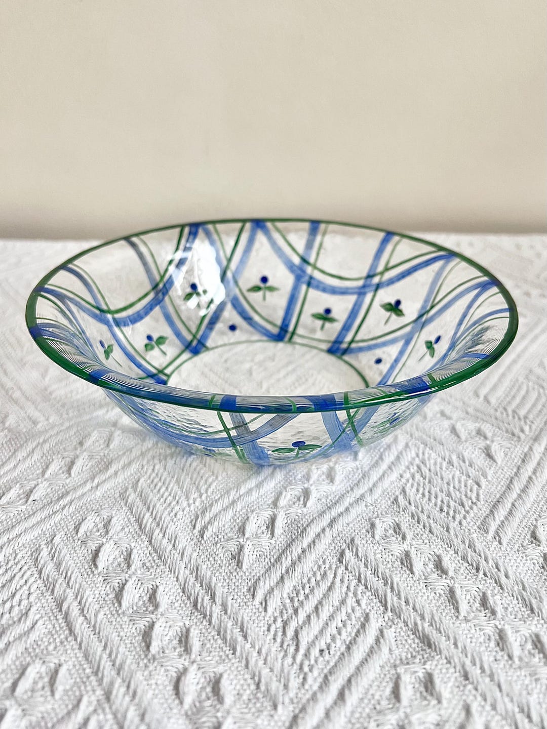 Vintage Germany Nagel Hand Painted Glass Bowl - Etsy