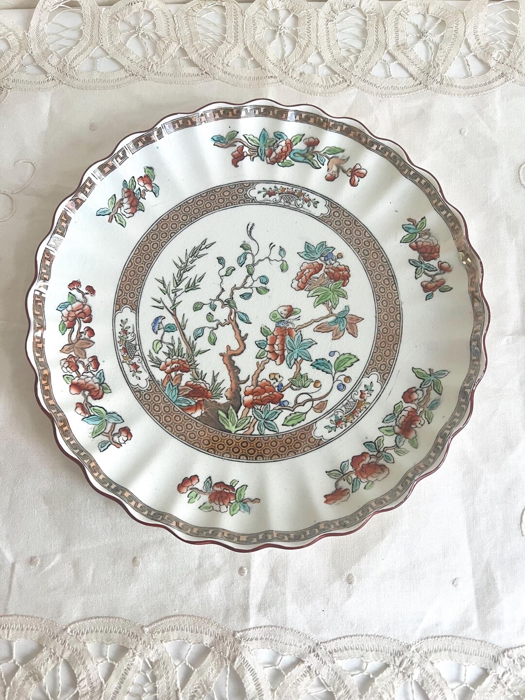 Antique Copeland Late Spode India Tree Scollop Plate, Made in England ...