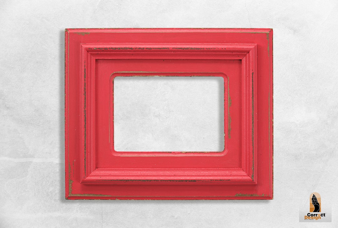 Custom Size Carved Rustic Natural Wooden Frame Fuschia Wall Hanging ...