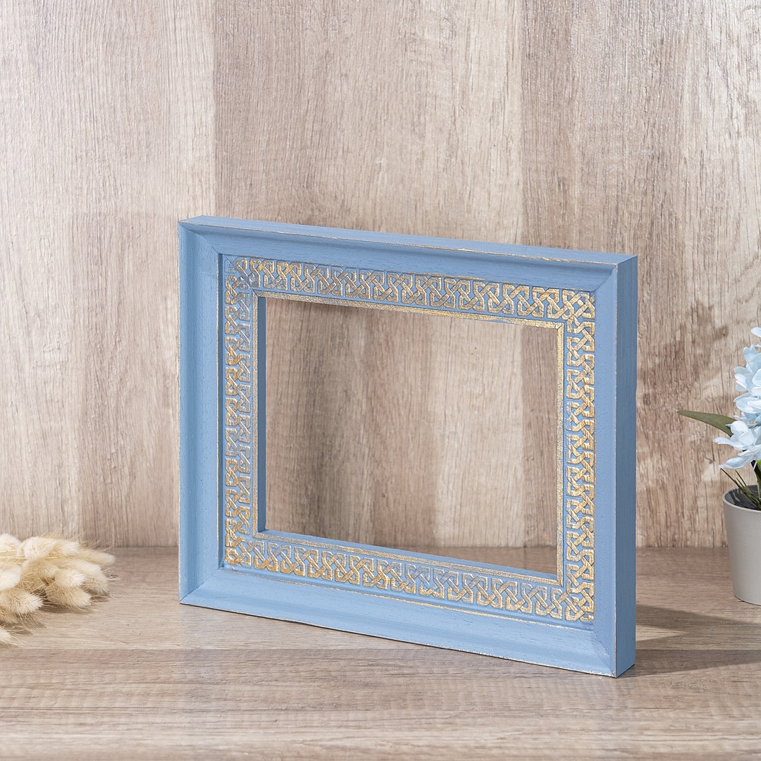 Custom Size and Color Ayous Wood Frame Wooden Engraved Frames Ornate ...