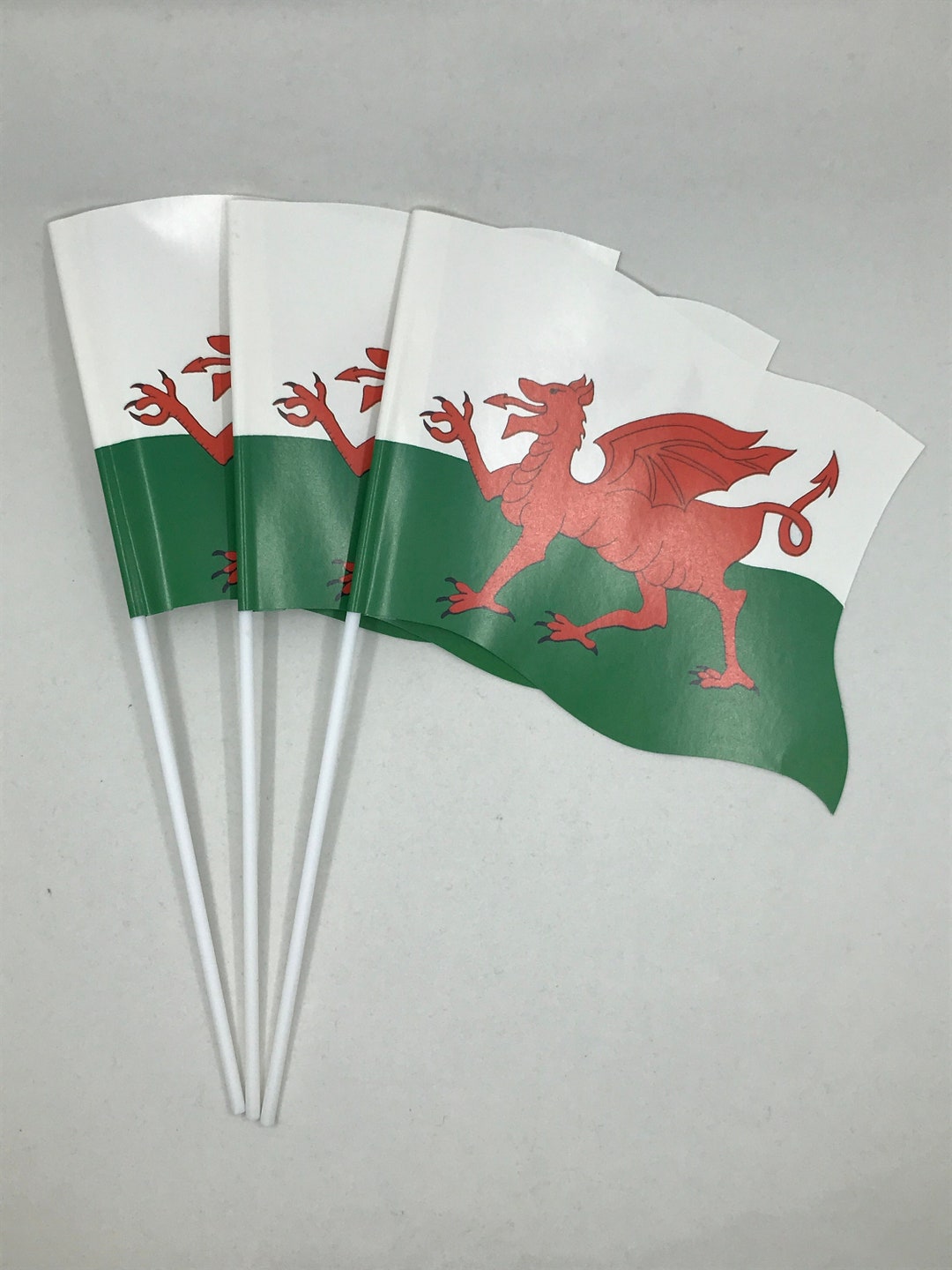 Pack of 12 Welsh Dragon Paper Handwaving Flags 25cm X 15cm - Etsy