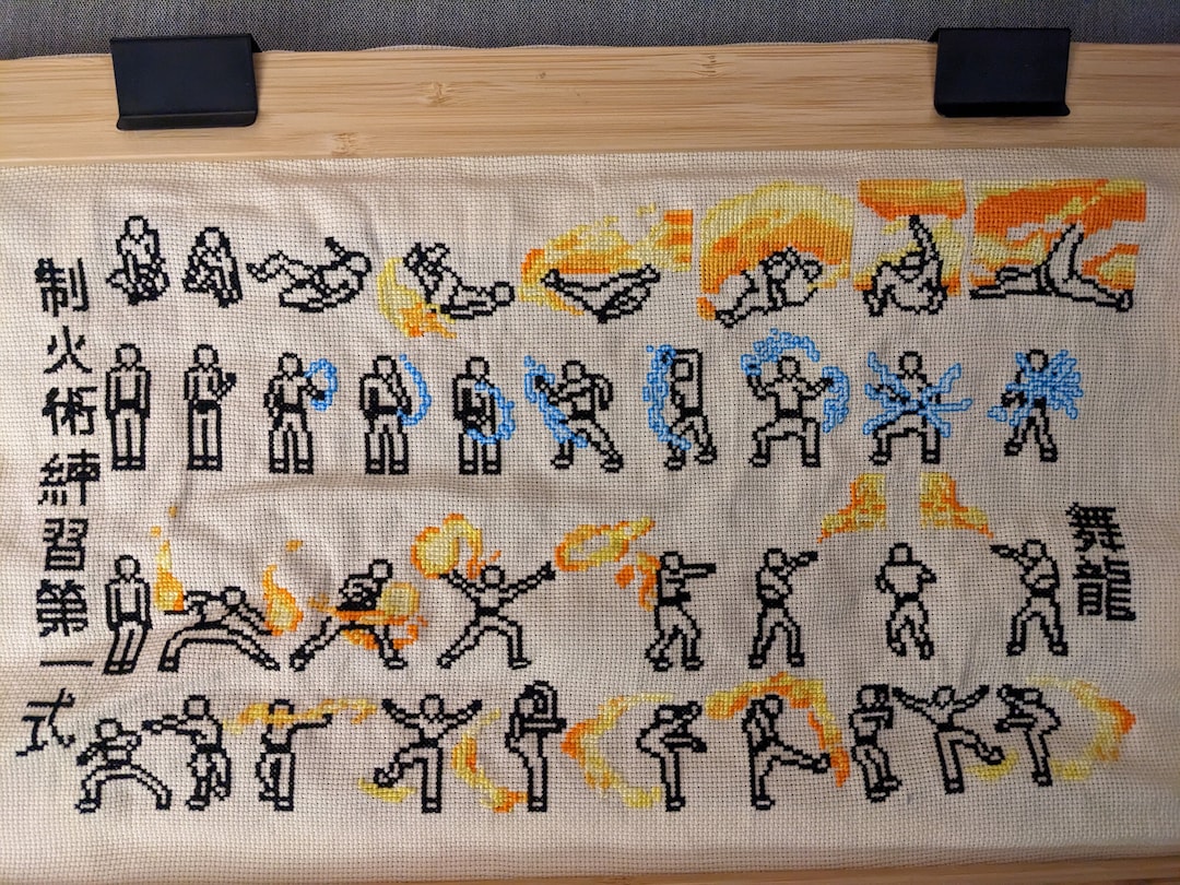 Firebending Scroll Cross Stitch - Etsy