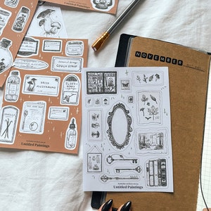 Digital Six Herbalist Sticker Sheets Bundle from Inktober 2023 Zine ...