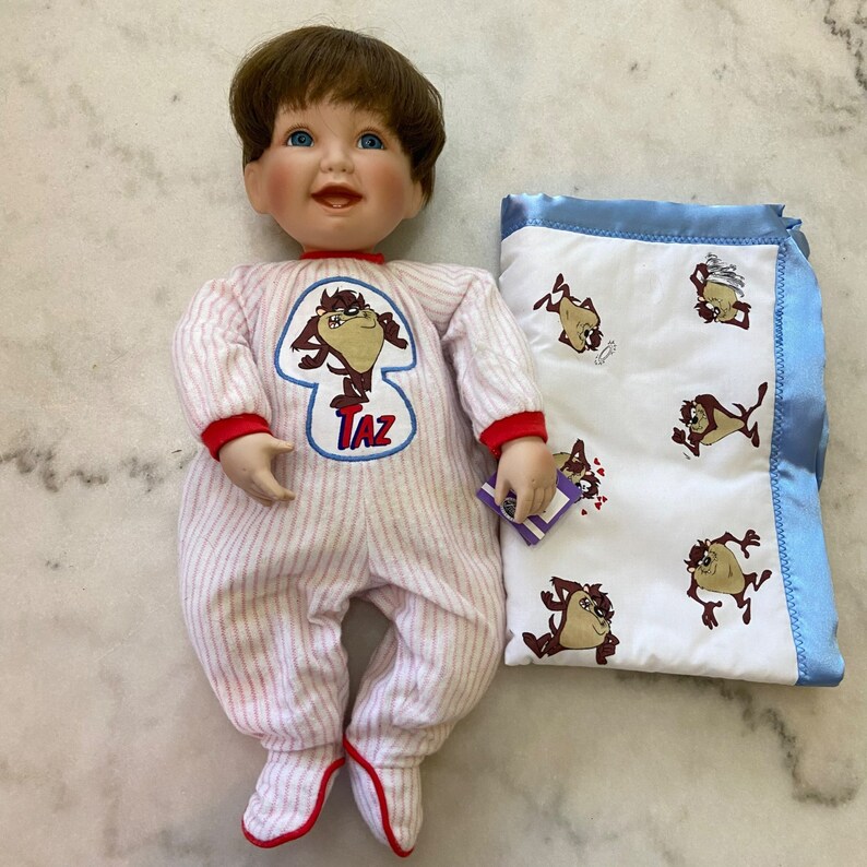 Ashton Drake Porcelain Doll Mommy's Little Angel Taz Outfit Blanket ...