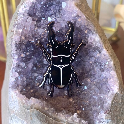 Moving Wing Goliath Beetle Enamel Pin - Etsy