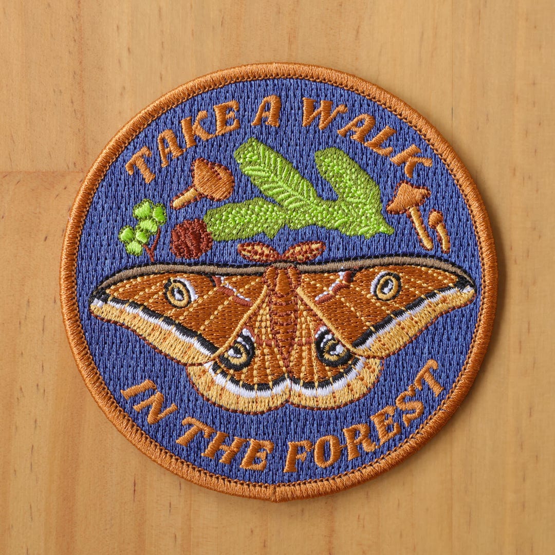 Take a Walk in the Forest Iron-on Patch / Ecology / Biology / Moth ...