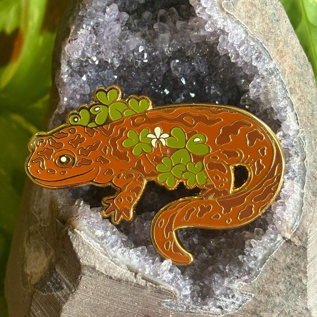 California Giant Salamander Enamel Pin / Amphibian Pin / Nature ...