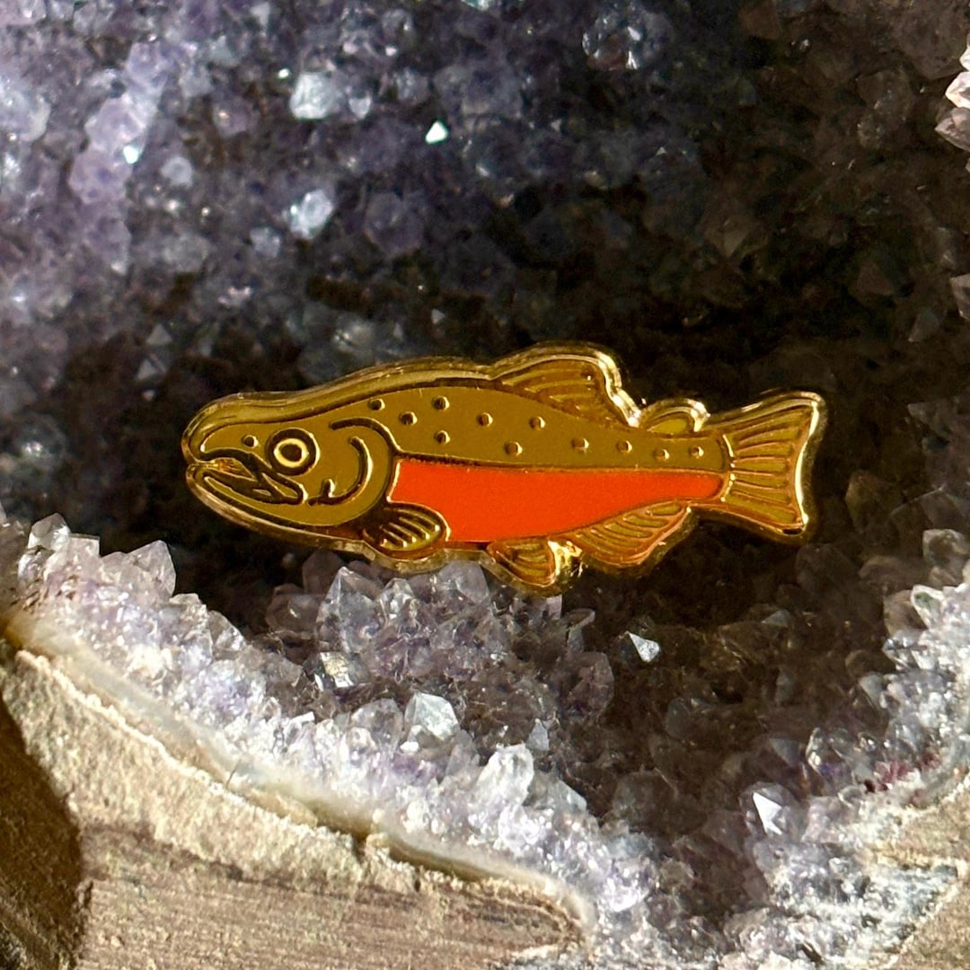 Tiny Coho Salmon Enamel Pin / Fish Pin / Nature / Small Pins / Filler ...