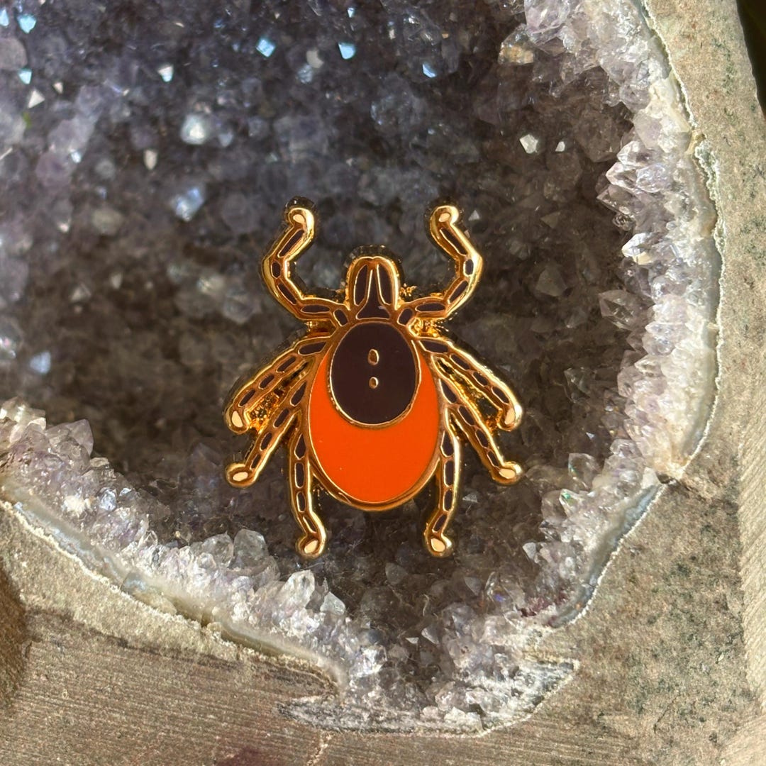 Tiny Blacklegged Tick Enamel Pin / Vector Entomology / Small Pins ...