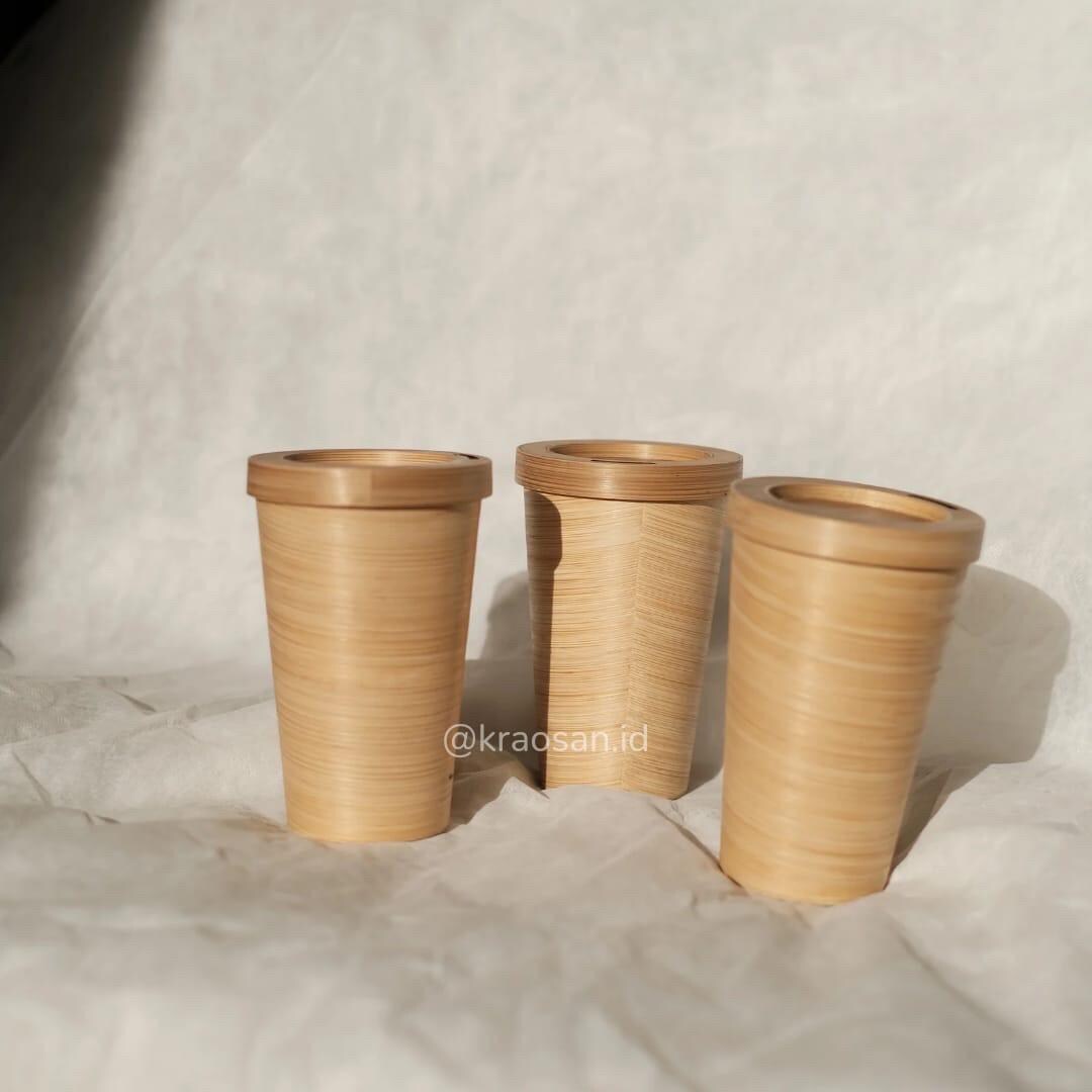 KRAOSAN Bamboo Reusable Cup pre Order Cup Bambu Gelas Bambu Food Grade ...