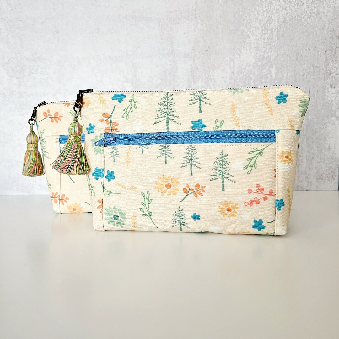 Floral Sorbet Double Zipper Pouch Zippered Bag Toiletry Bag Gifts Under ...