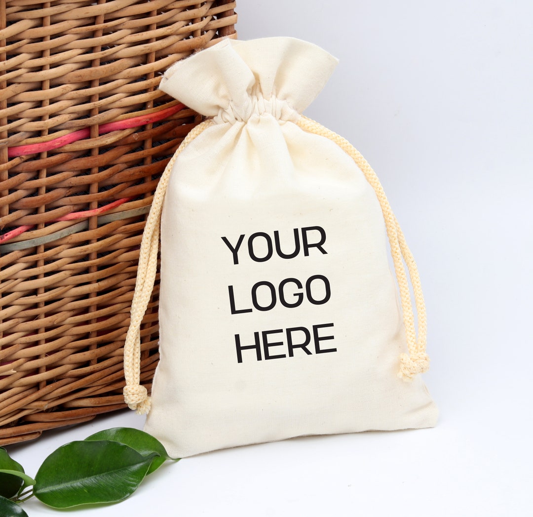 100 Corporate Gift Bags Custom Logo Drawstring Bags Office Party Gift ...