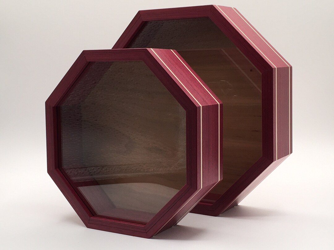 Octagon Box for Sailor Valentine; Display Case for Artwork or Keepsake ...