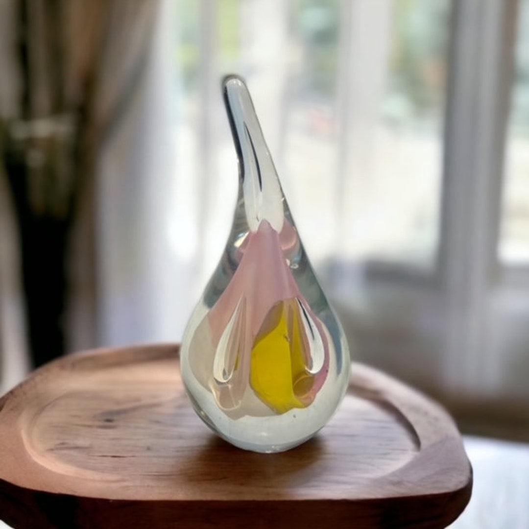Vintage Art Glass Teardrop Paperweight by Adam Jablonski - Etsy