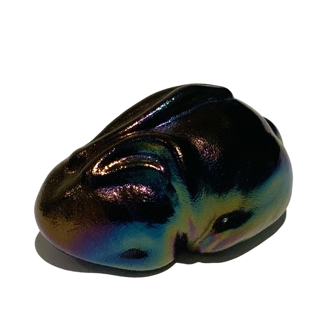 Rare Vintage Robert Held Iridescent Rabbit or Bunny Paperweight - Etsy