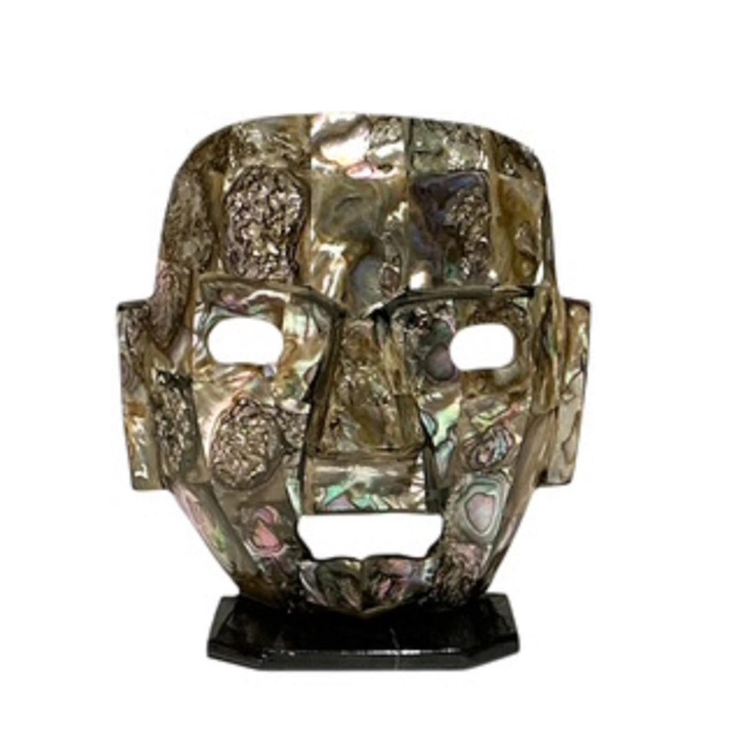 Vintage 5.8" Tall Aztec Abalone Shell Funeral Death Mask - Etsy