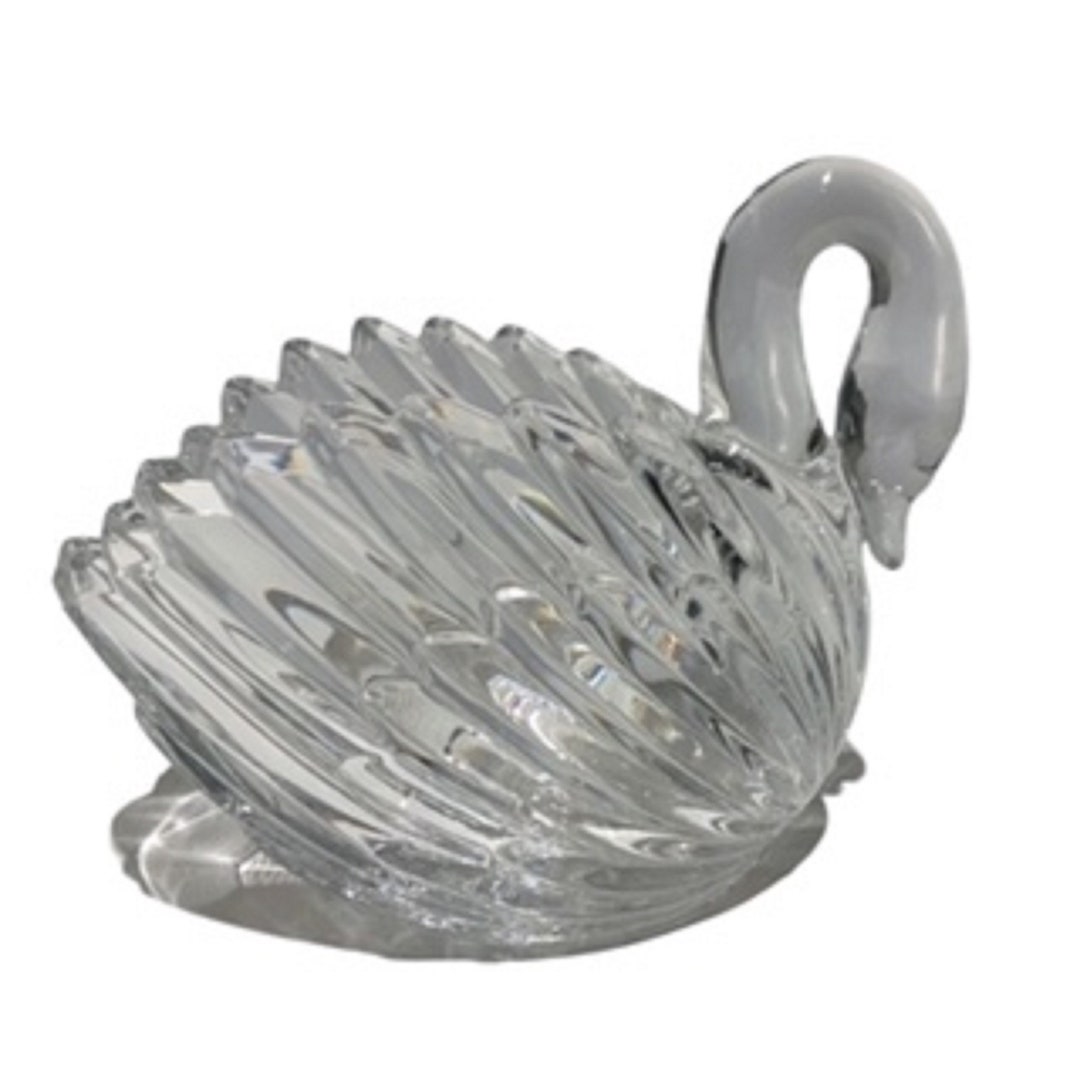 Vintage Gloria Vanderbilt Crystal Swan Candy Dish or Trinket Dish - Etsy