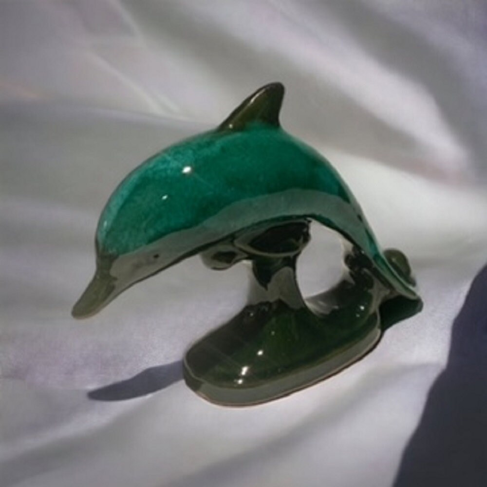 Vintage Blue Mountain Pottery Leaping Dolphin 5.1" Figurine - Etsy