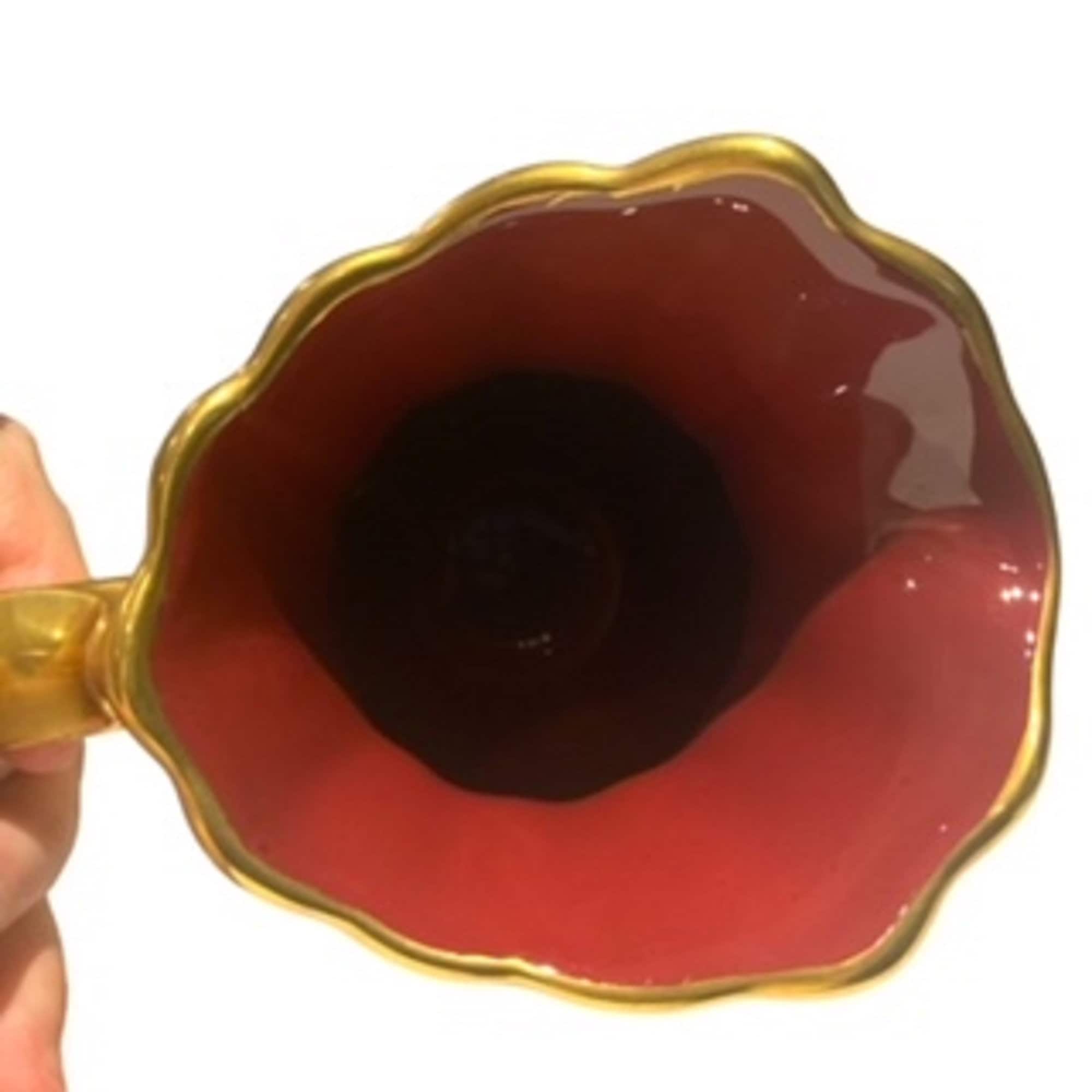 Vintage Wade Pottery empress Burgundy and Gold - Etsy