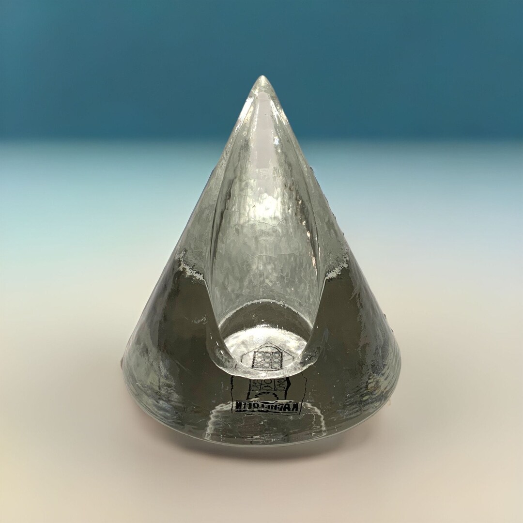 Vintage Art Glass Upside Down Cone Shaped Votive Holder - Etsy