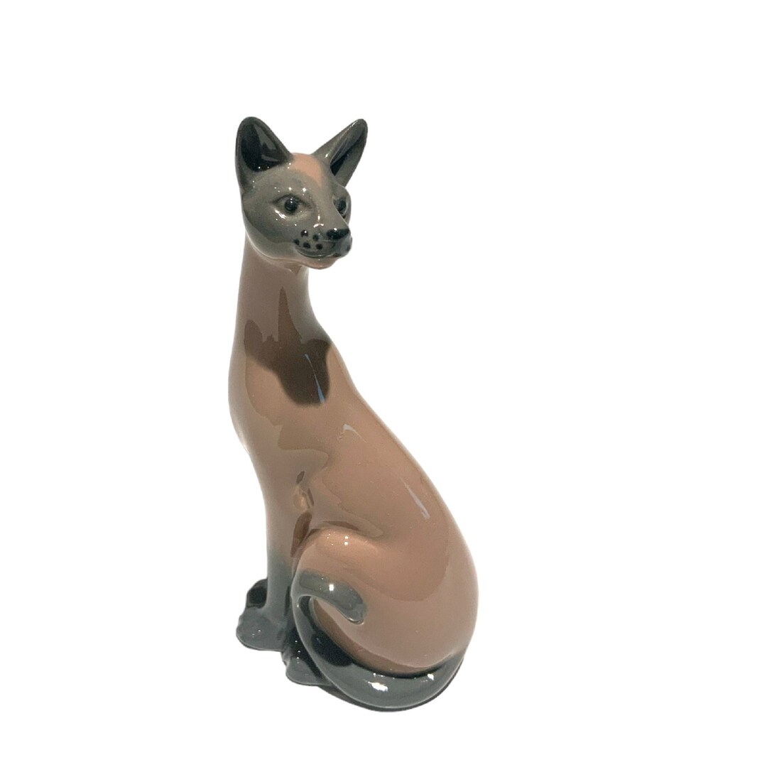 1986 Franklin Mint Siamese Cat Valencia Figurine From Curio - Etsy